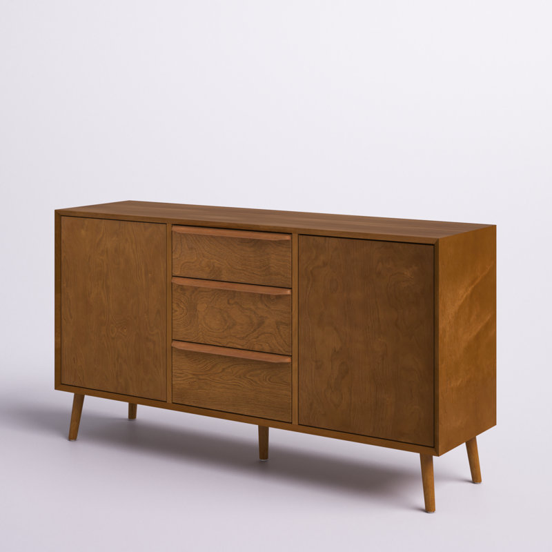 Wade Logan® Aryannah 57'' Wide 3 Drawer Sideboard & Reviews | Wayfair