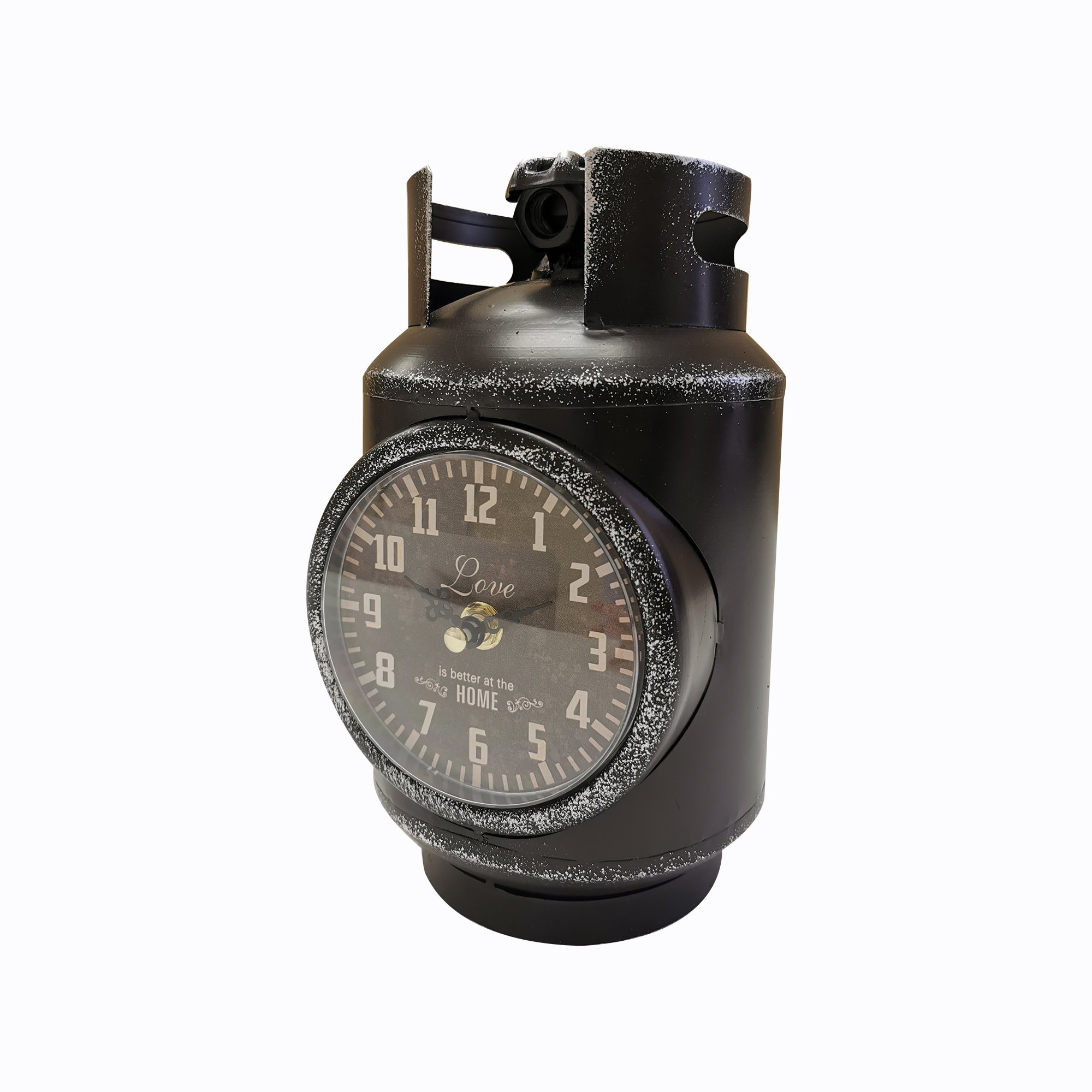 Williston Forge Analog Stainless Steel Quartz Tabletop Clock in Black ...