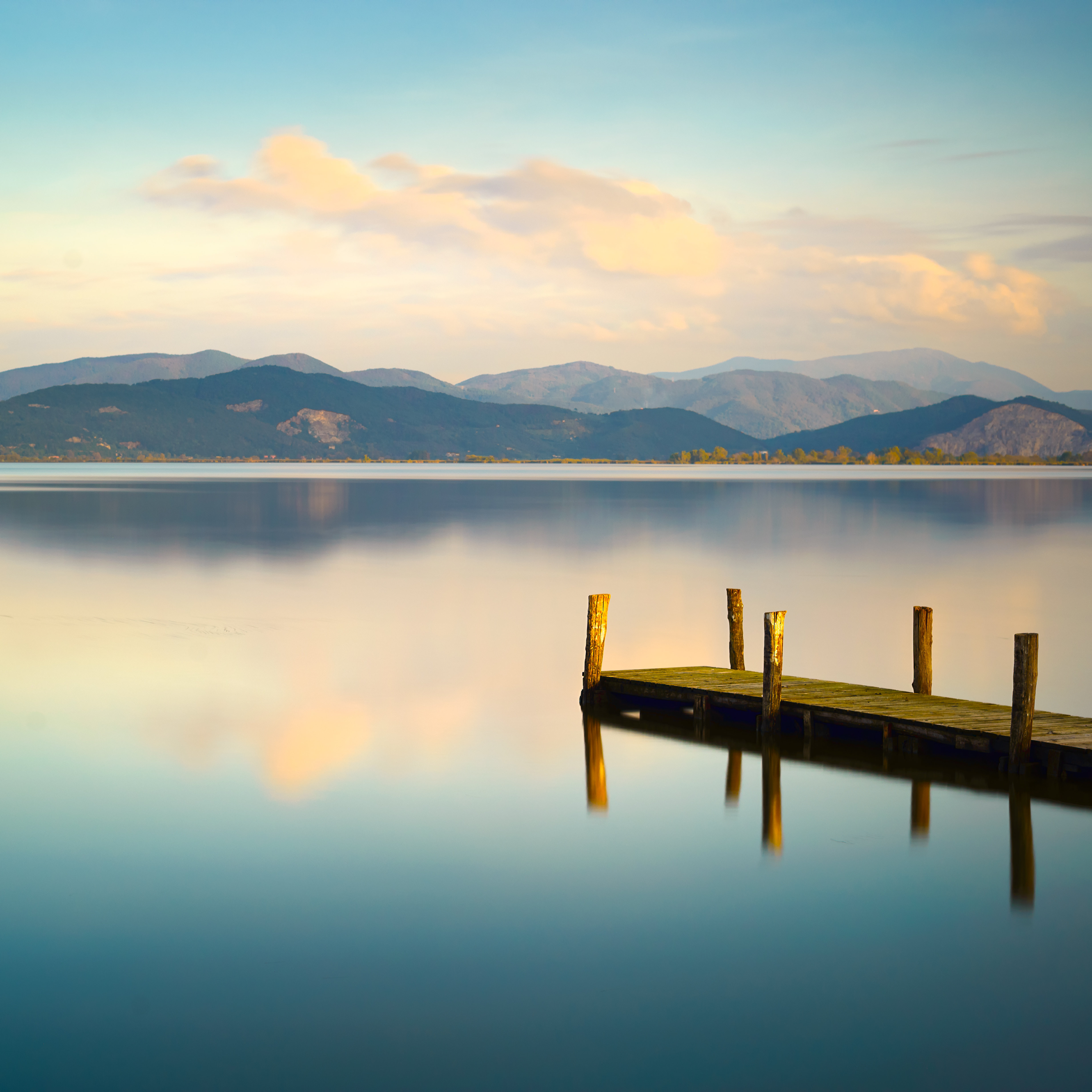 Highland Dunes Blue Lake Sunset by Stevanzz - Wrapped Canvas Photograph ...