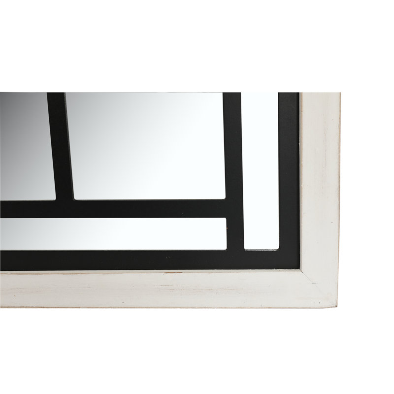 Winston Porter Farmhouse Solid Wood Window Pane Mirror | Wayfair