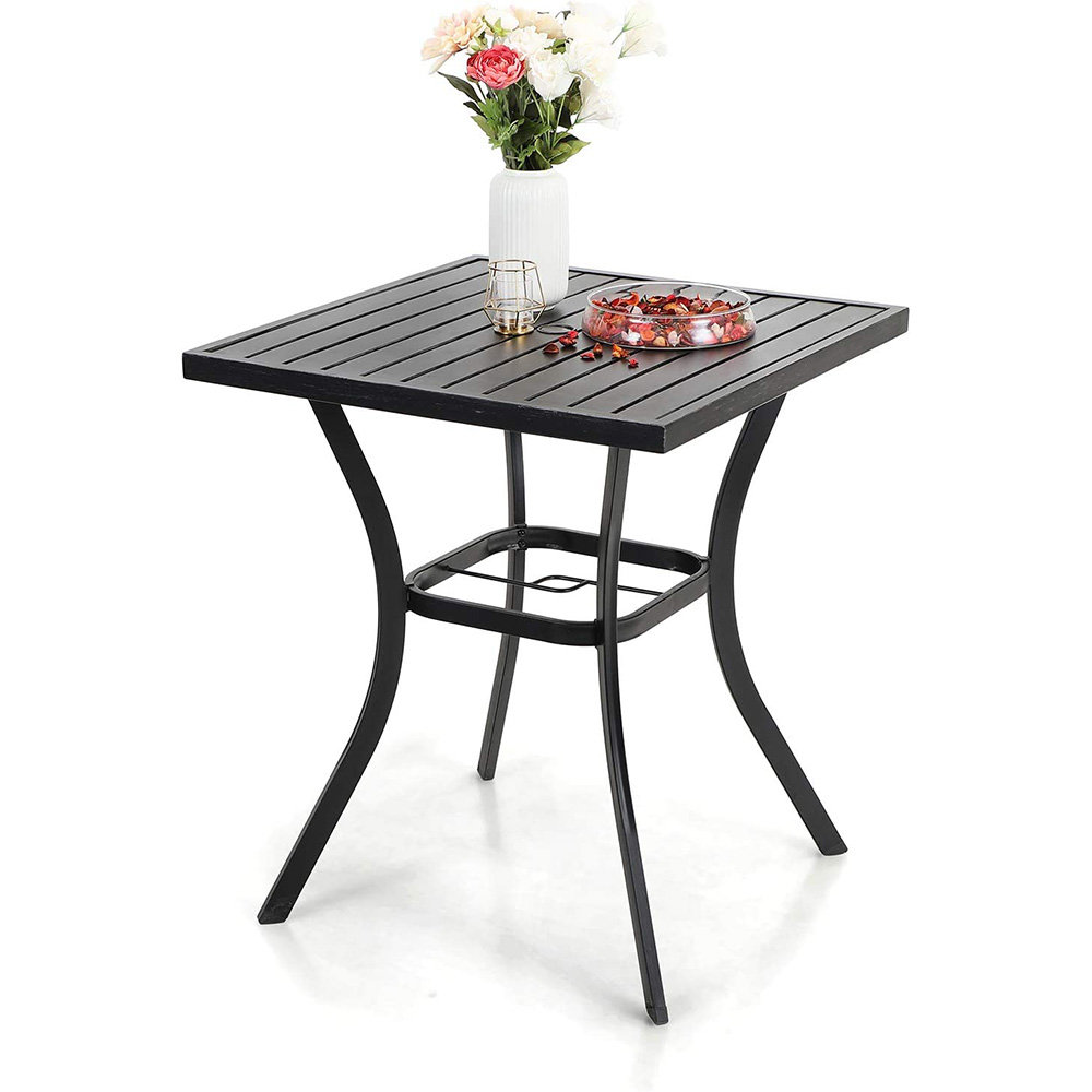 Red Barrel Studio 31" Patio Square Bar Height Table Outdoor Bistro ...