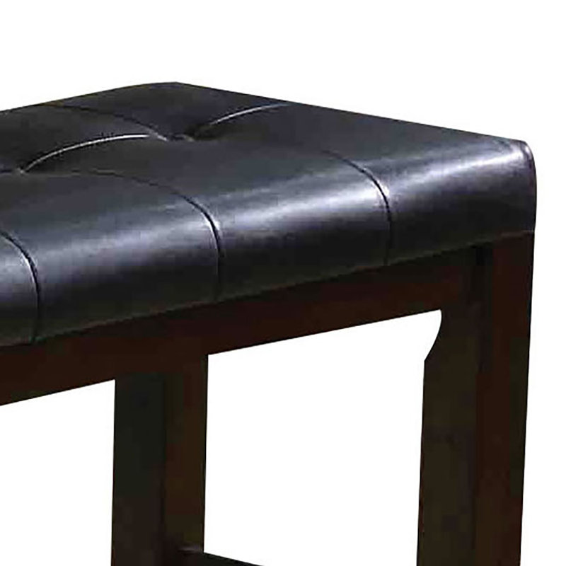 Red Barrel Studio® Nottingham Black and Espresso Counter Height Bench ...