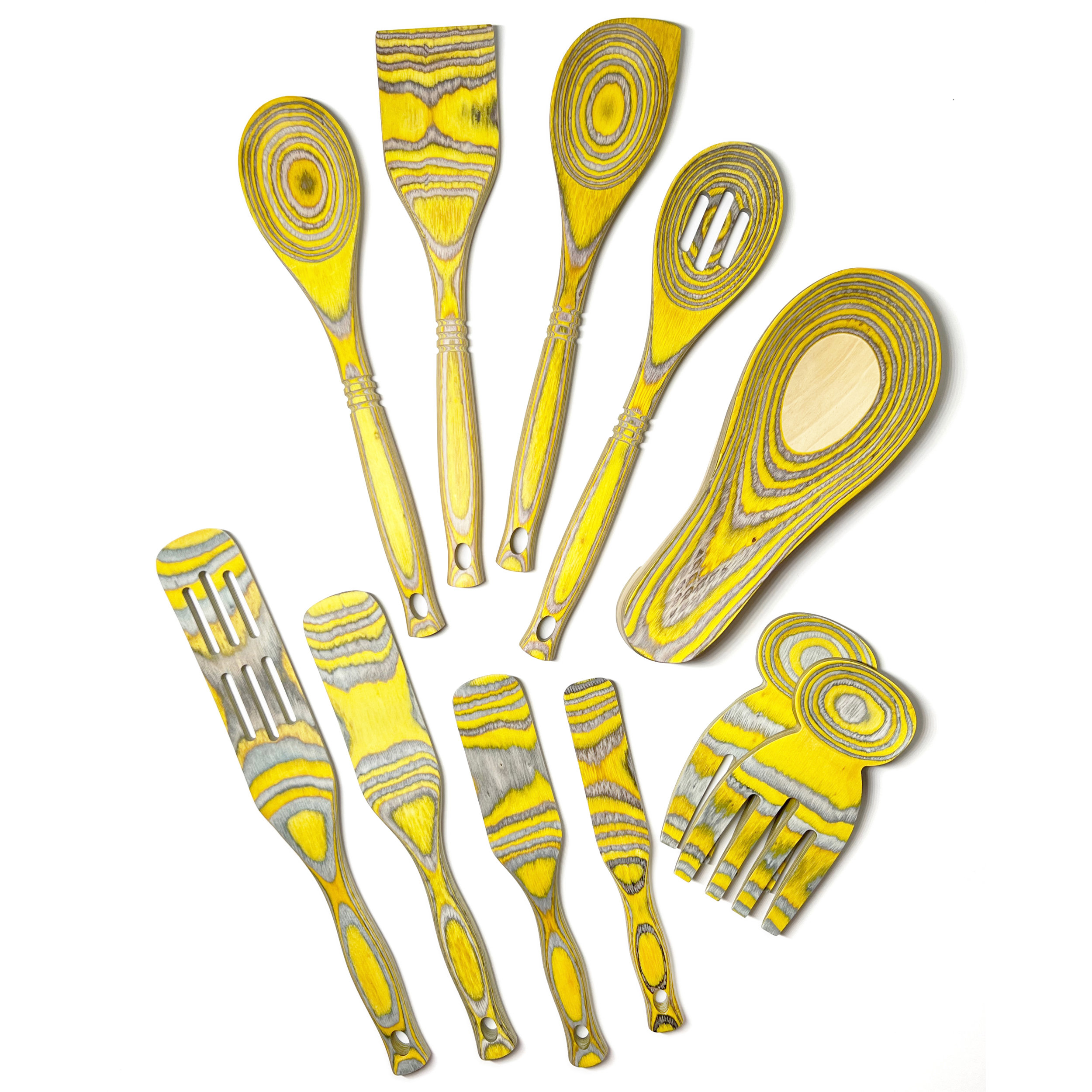 Island Bamboo 11 -Piece Wood Assorted Kitchen Utensil Set | Wayfair