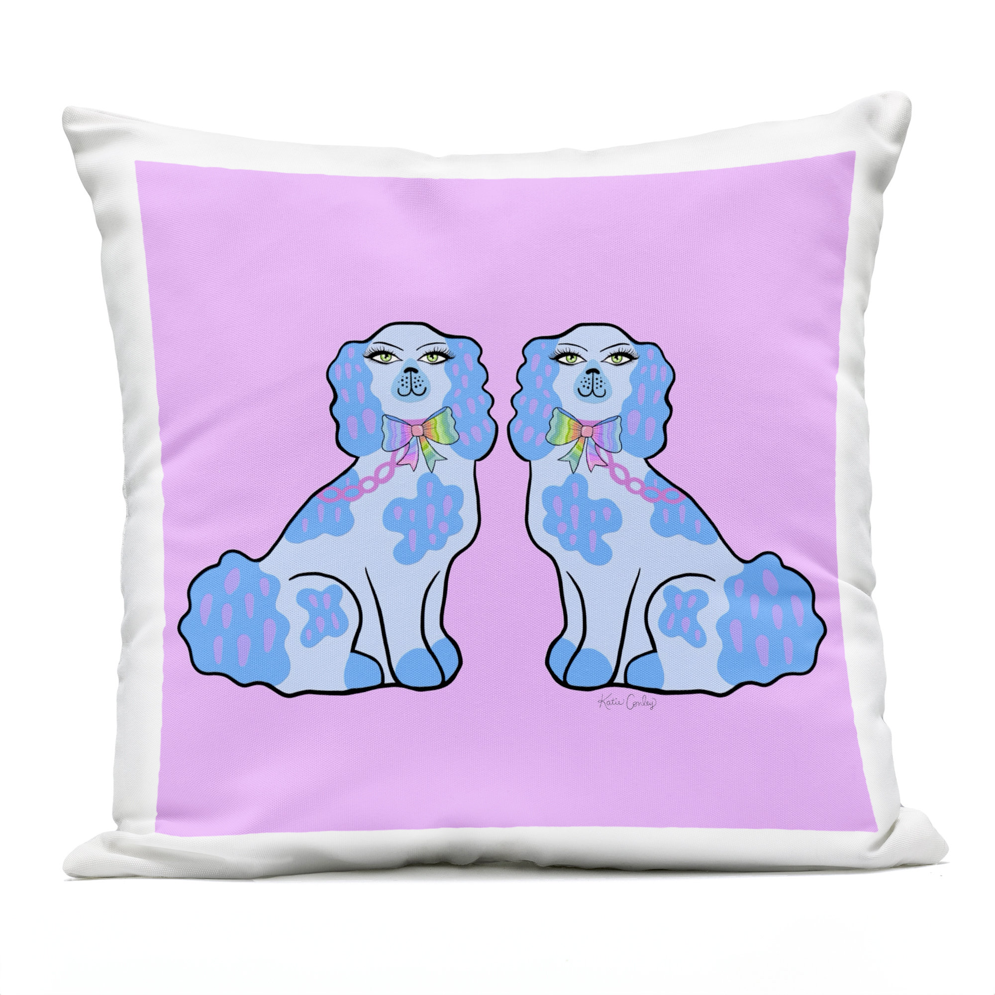 Stupell Industries Blue Posh Poodles Design by Katie Conley Outdoor ...