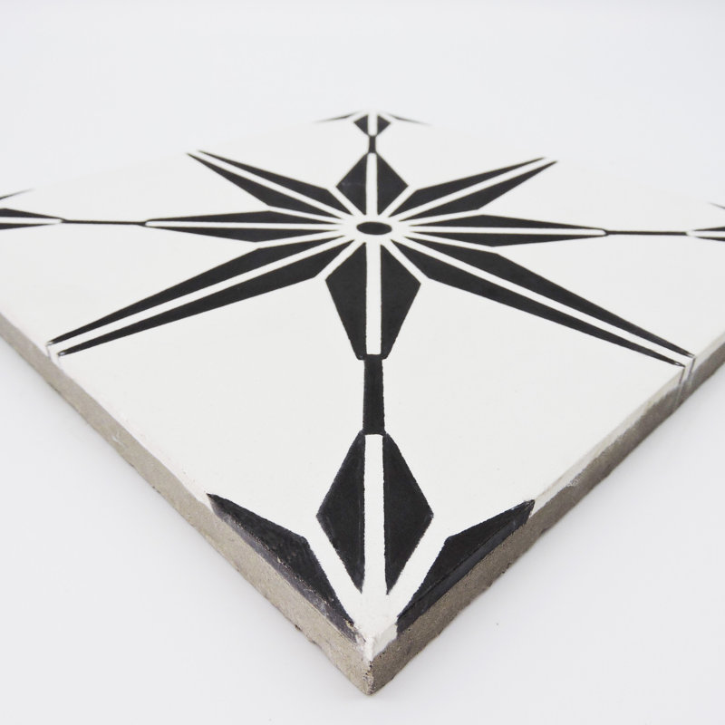 Moroccan Mosaic Tafilalt 8" x 8" Cement Patterned Wall & Floor Tile ...