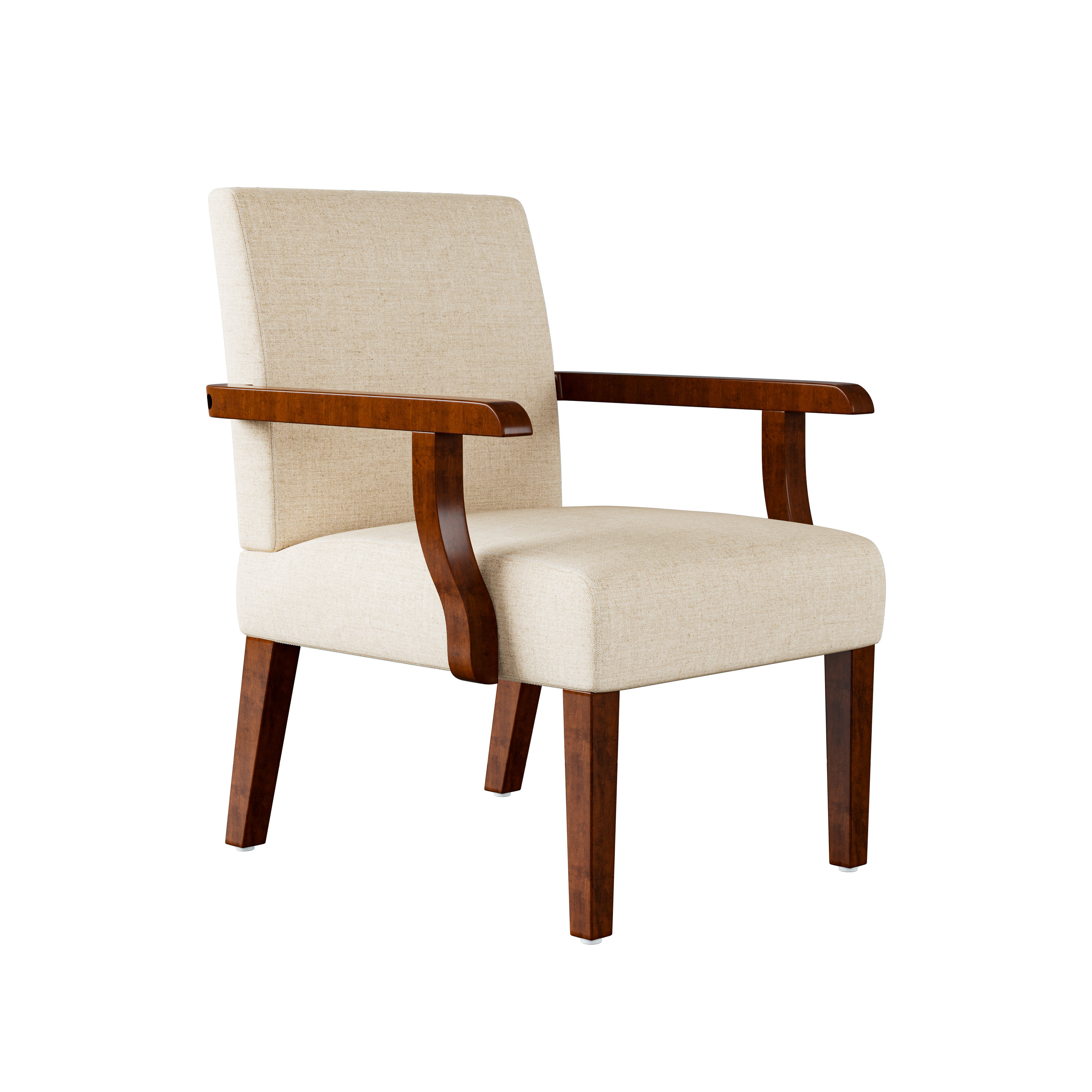 Lark Manor™ Fabric Accent Arm Chair Set Of 2 & Round Wood Side Table ...