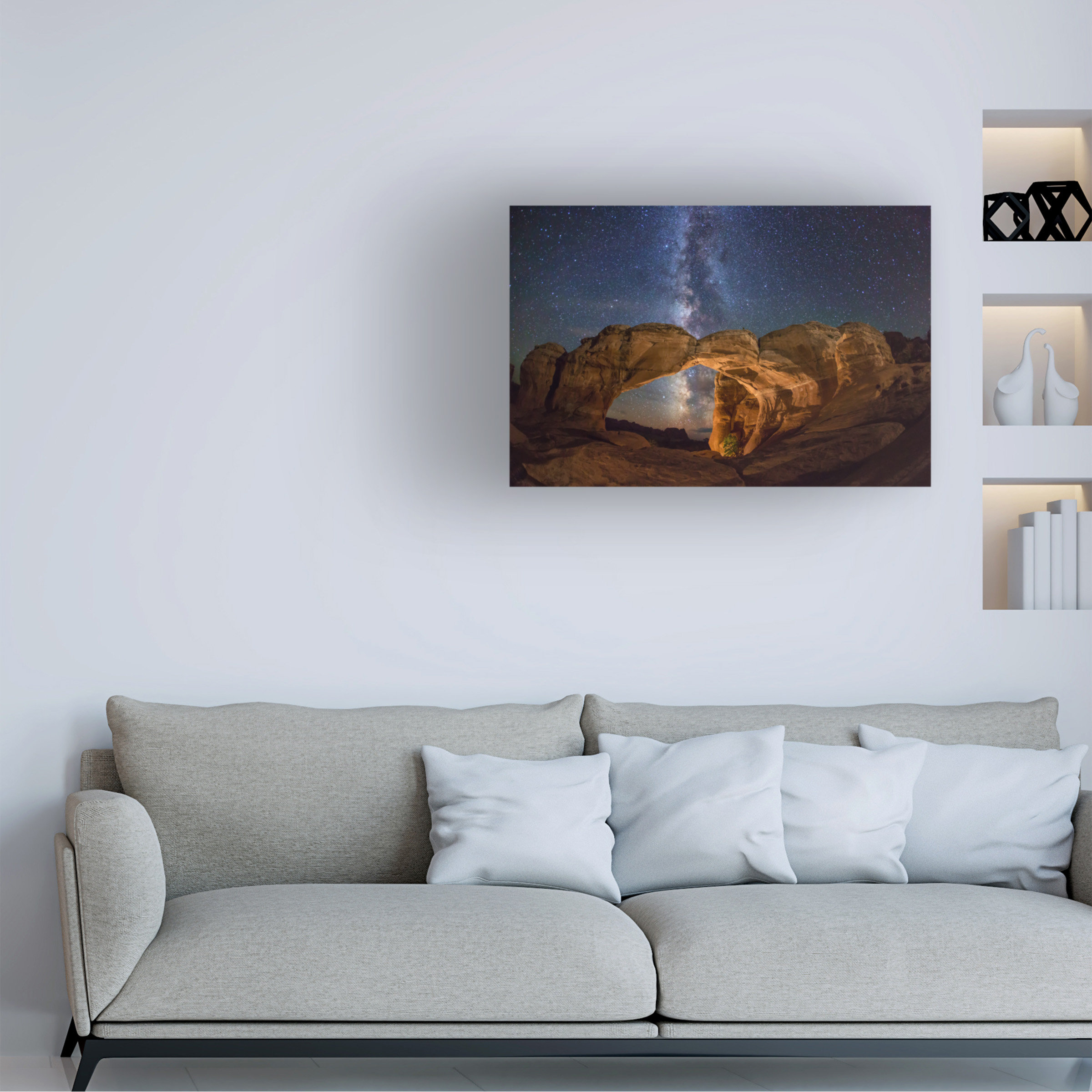 Union Rustic Wrapped Canvas Wall Art - Royce Bair 'Starry Bedrock ...