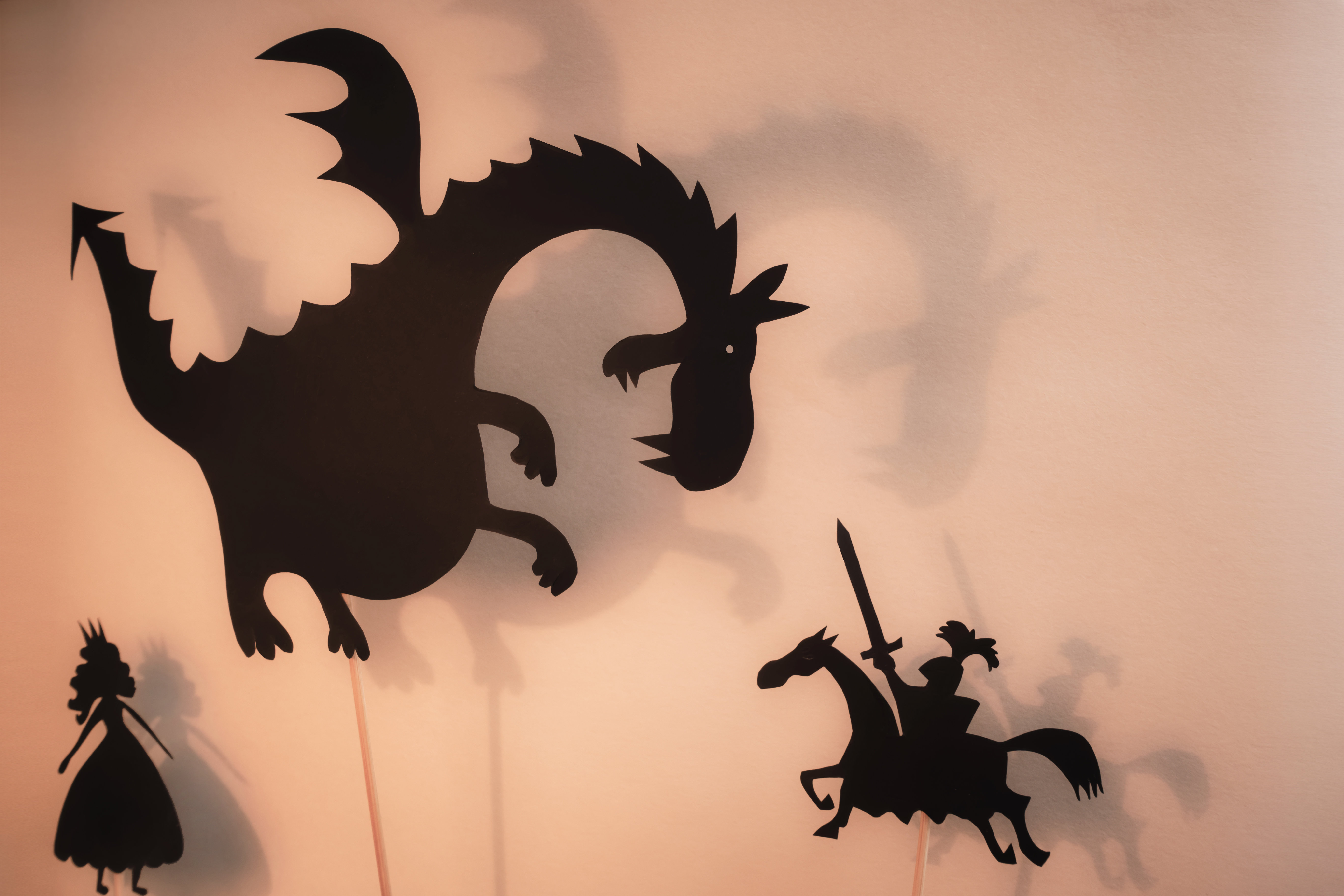 Trinx Shadow Puppets Show - Wrapped Canvas Graphic Art | Wayfair