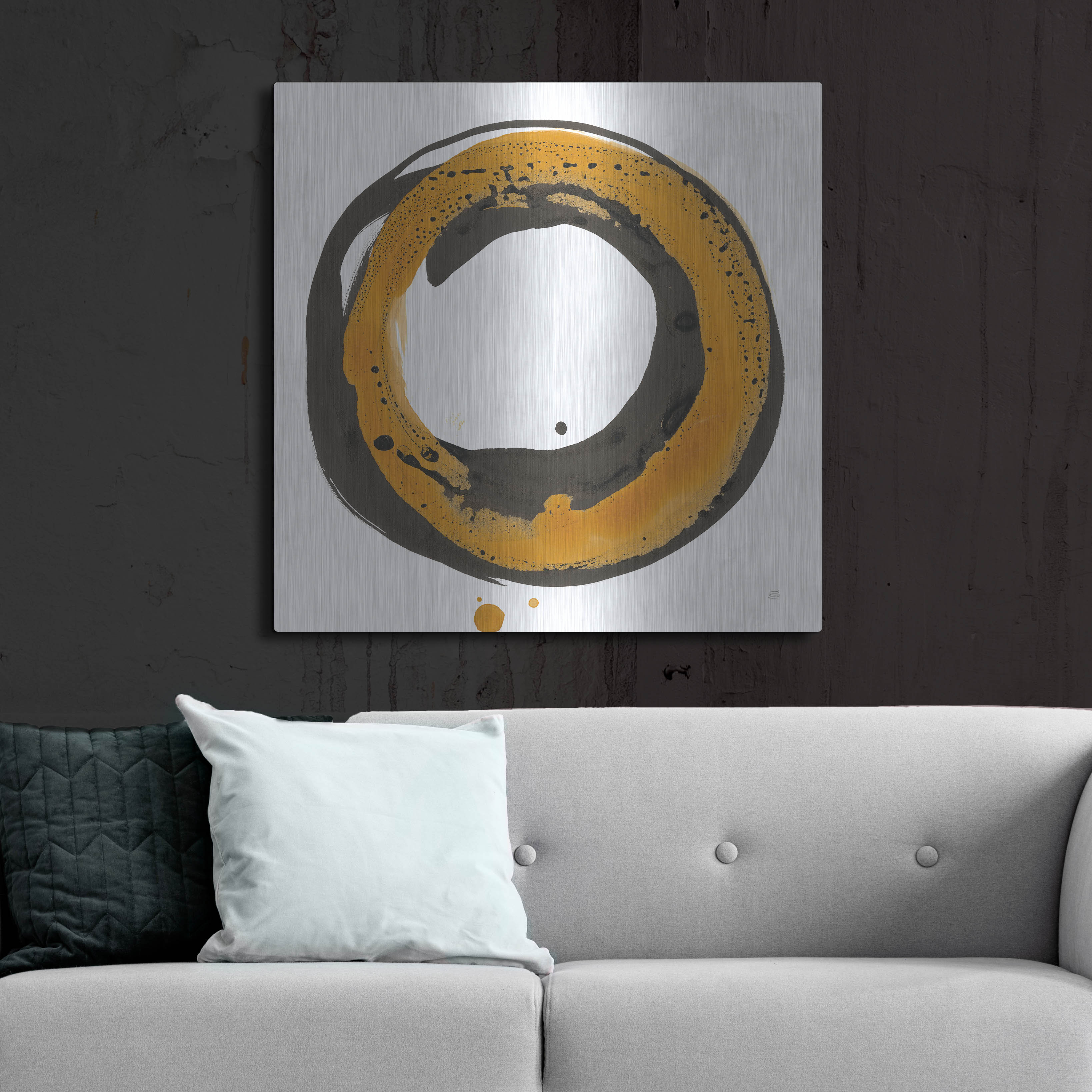 Luxe Metal Art 'Amber Enso 2' by Chris Paschke Metal Wall Art | Wayfair