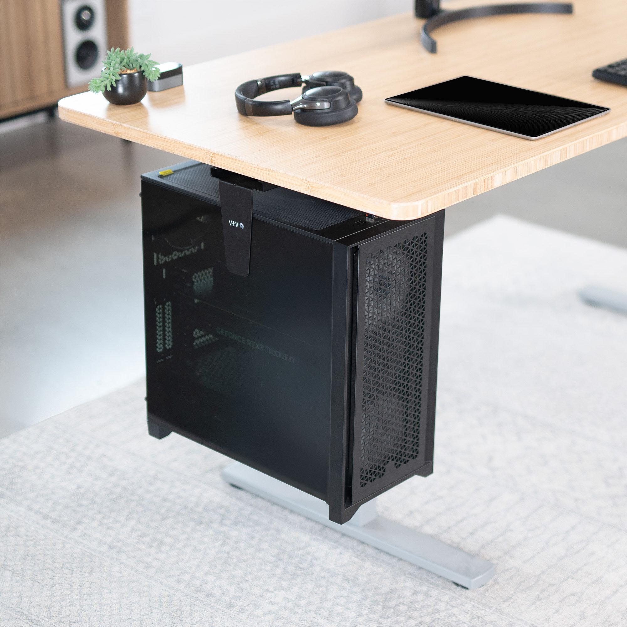 Vivo Large Under-Desk And Wall Pc Mount, Computer Case Holder With 135 ...