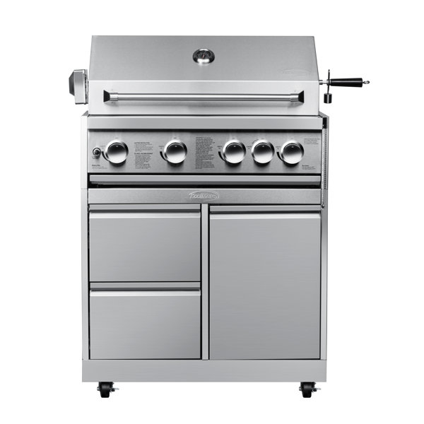 KoolMore 32 in. Outdoor Stainless-Steel Cabinet for Built-in BBQ Grill ...