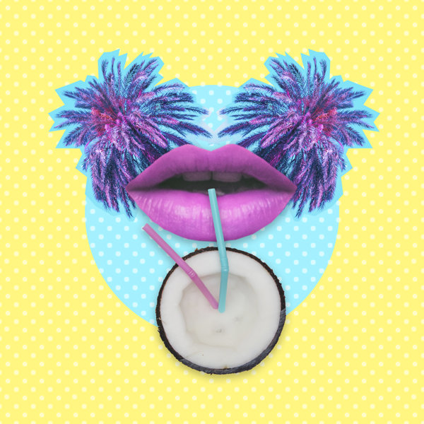 Trinx Iraida Woman Lips Drink Milk On Canvas by Katya_Havok Print ...