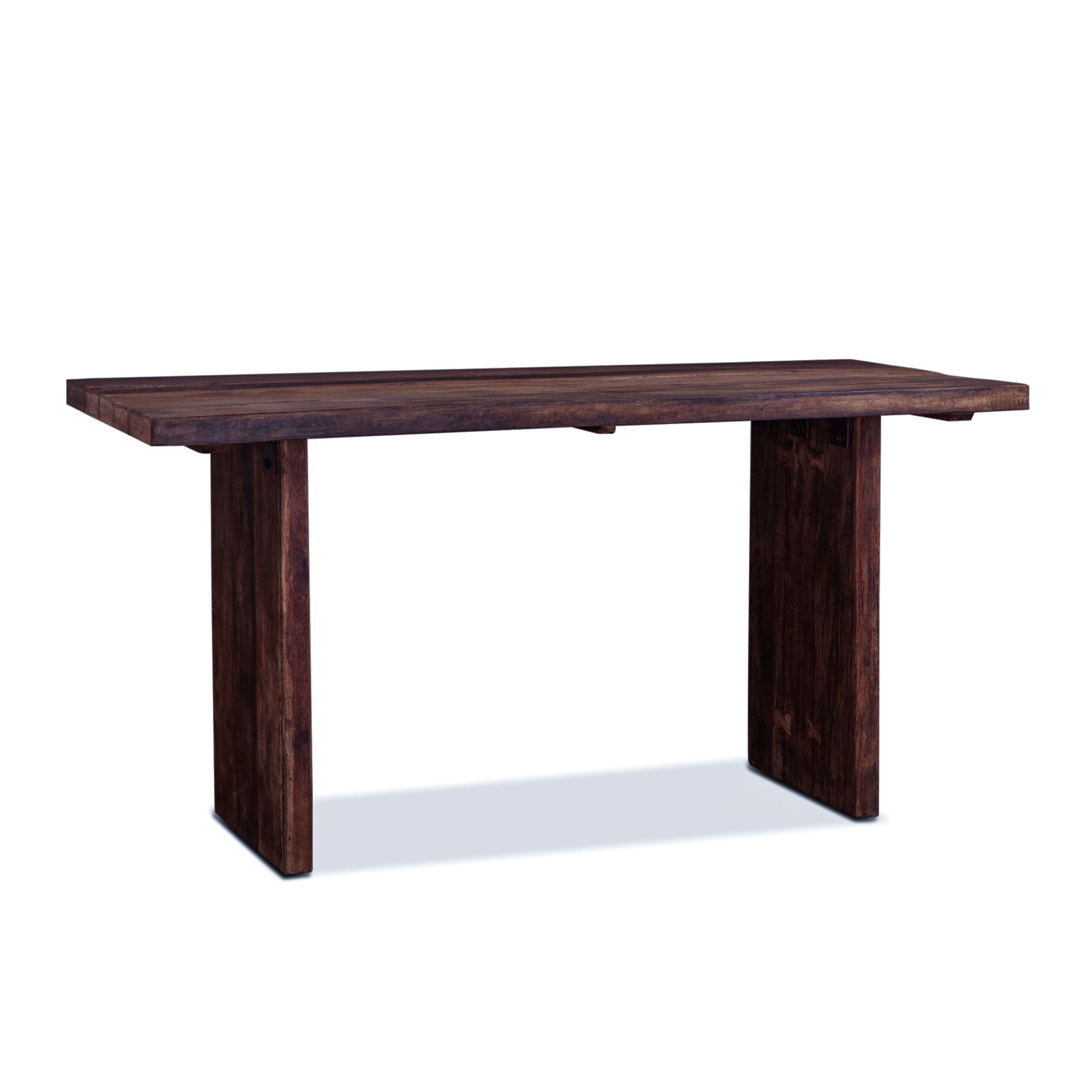 Millwood Pines Frumie 72" Gathering Table In Reclaimed Acacia With Java ...