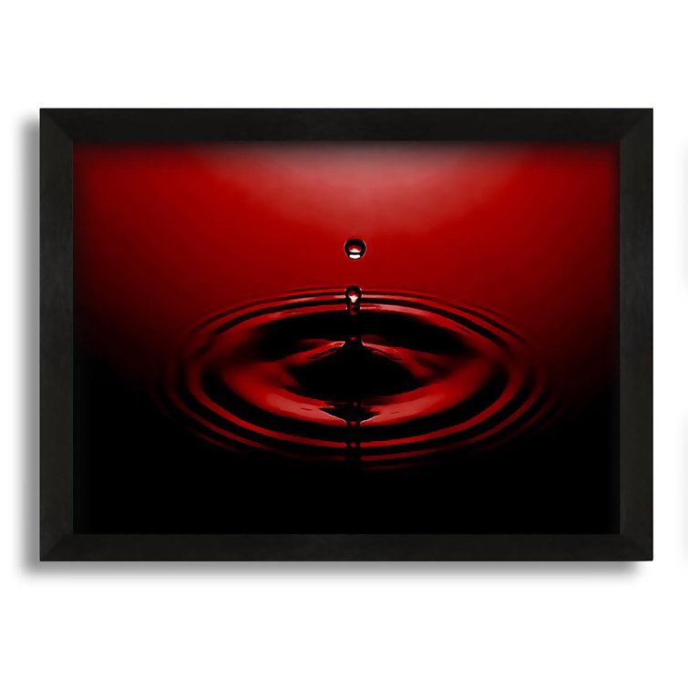 Brayden Studio Water Droplet Red - Single Picture Frame Art Prints on ...