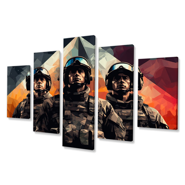 Lark Manor™ 'Military Precision Soldiers - Military Multipanel Wall Art ...