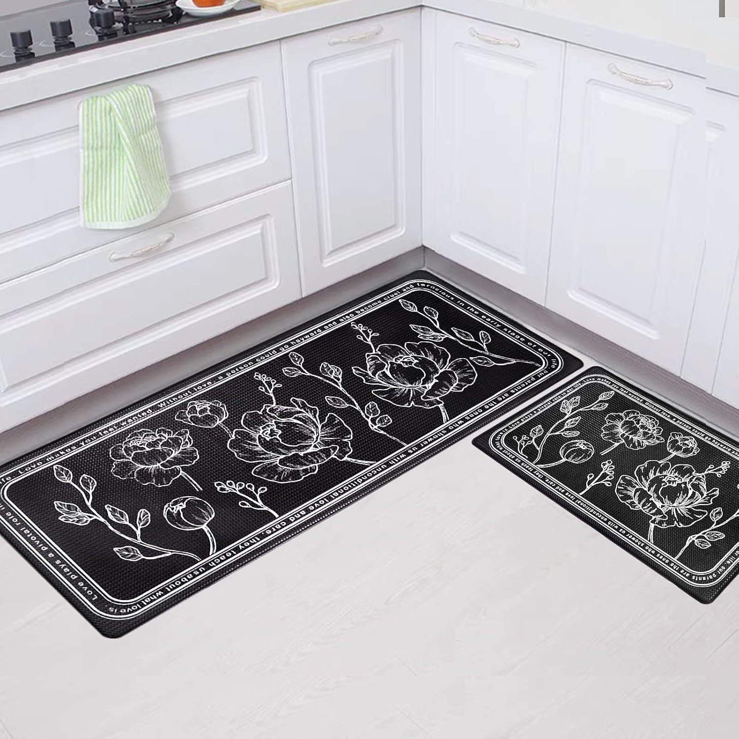 Lark Manor™ Kitchen Floor Mat Set Of 2, Cushioned Anti Fatigue Kitchen ...
