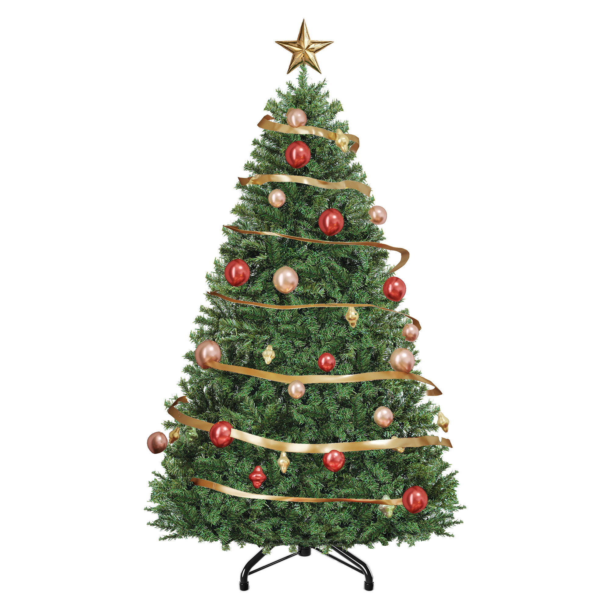 Marlow Home Co. 7.5Ft Artificial Christmas Tree, Realistic Christmas ...