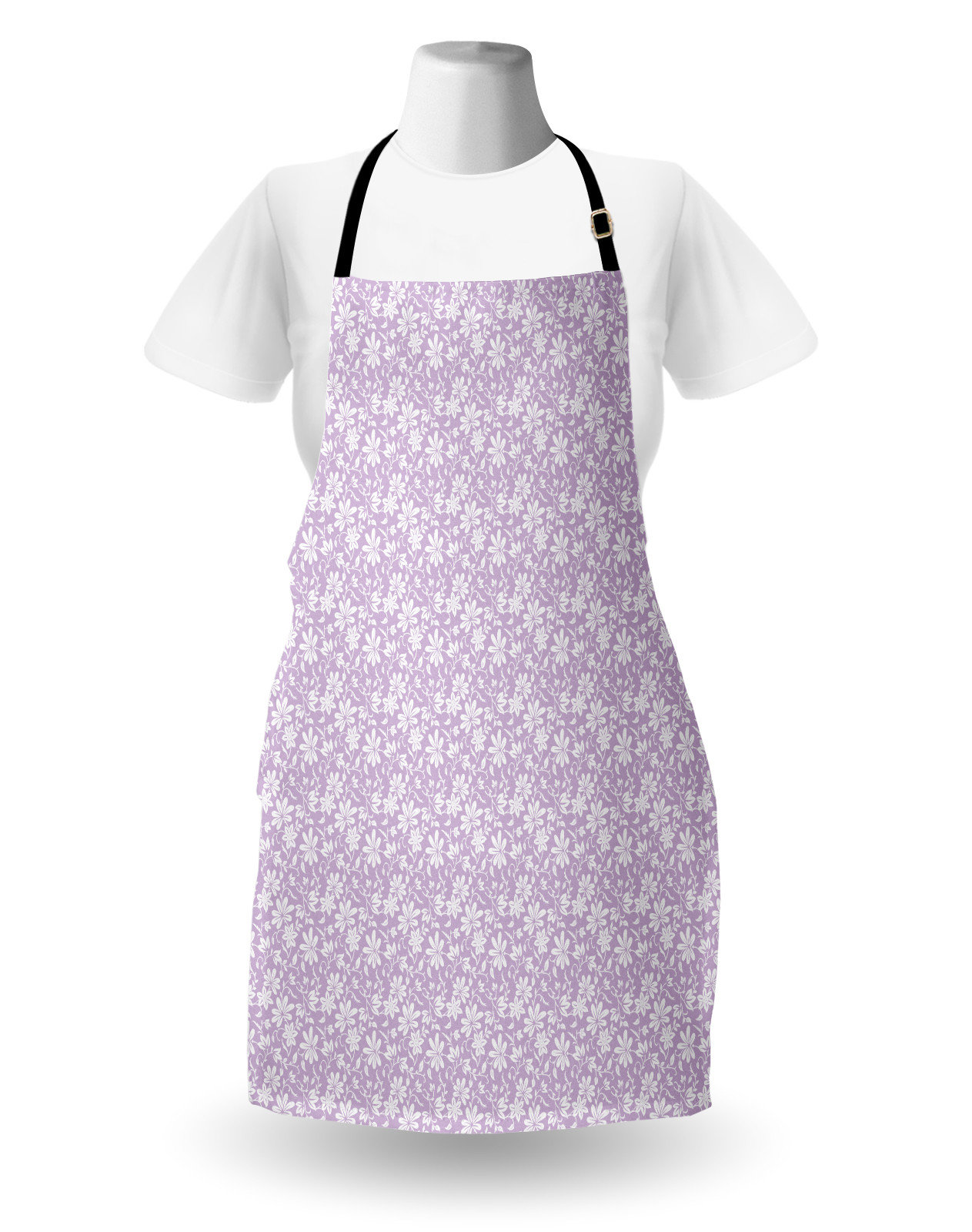 Wildon Home® Floral Apron Unisex Vintage Flower Silhouettes Adult Size ...