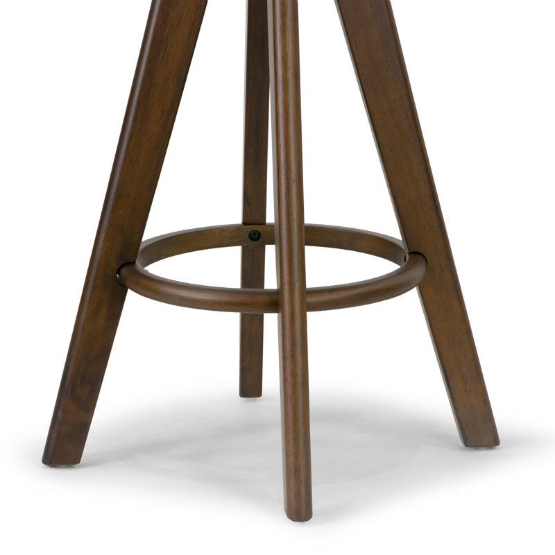 George Oliver Baber Upholstered 25.98'' Counter Stool with Solid Wood ...