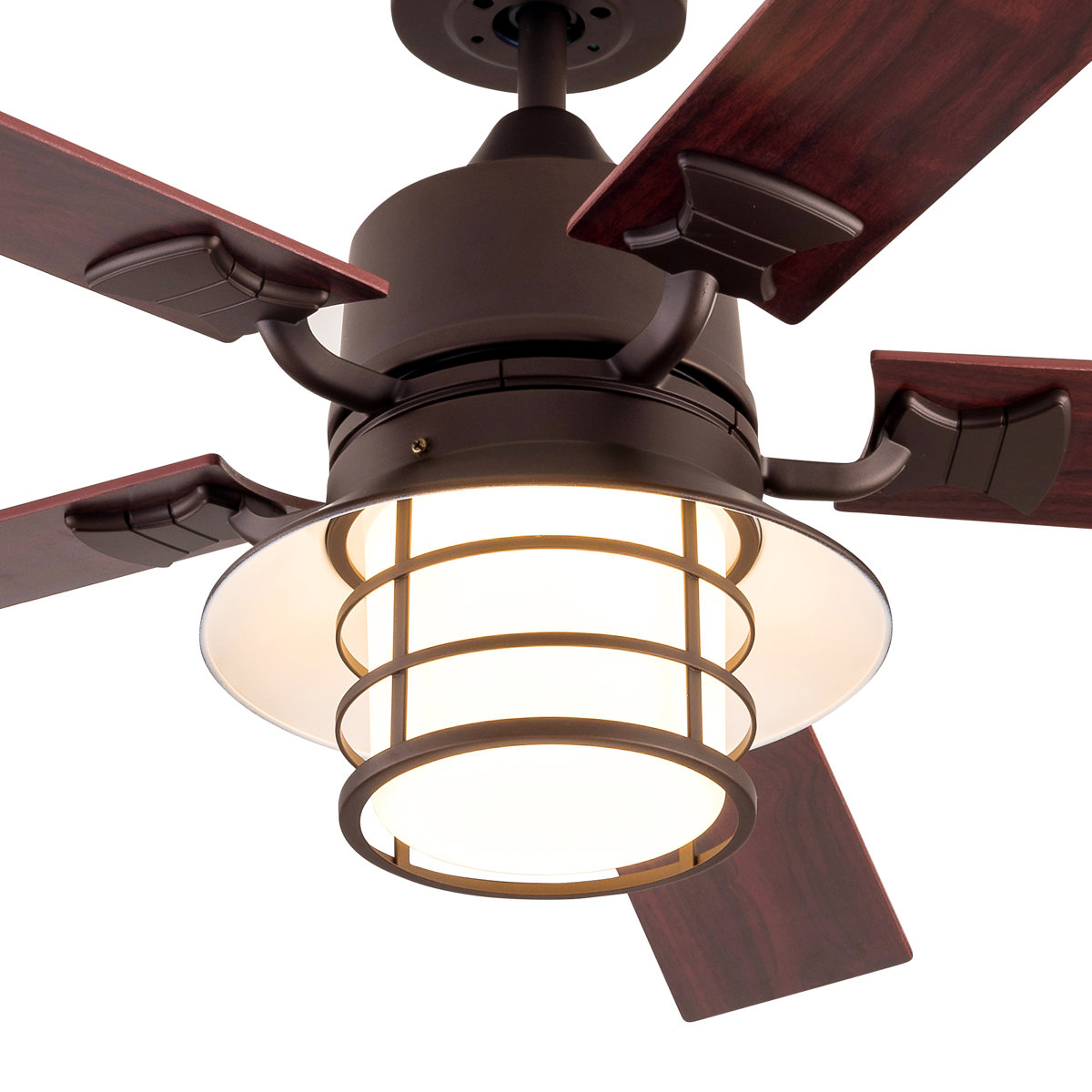SIMPOL HOME 52'' 5 - Blade LED Dual Ceiling Fan with Wall Control and ...