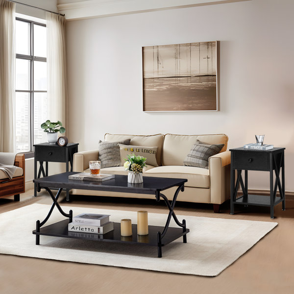 Lark Manor Ambrogino 3 - Piece Living Room Table Set | Wayfair