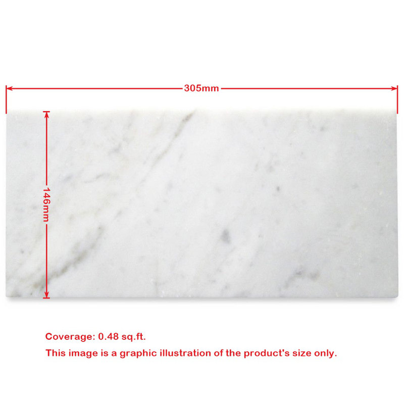 Marble Online 6" x 12" Marble Mosaic Subway Wall & Floor Tile | Wayfair