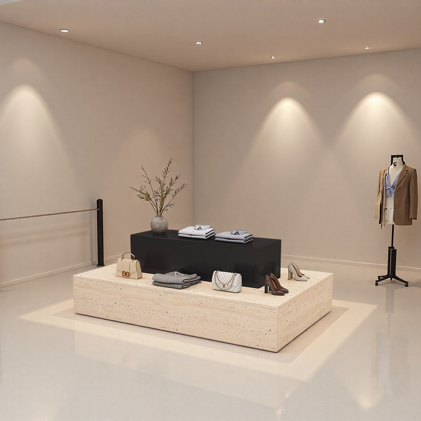 Orren Ellis Shoe and bag display counter | Wayfair