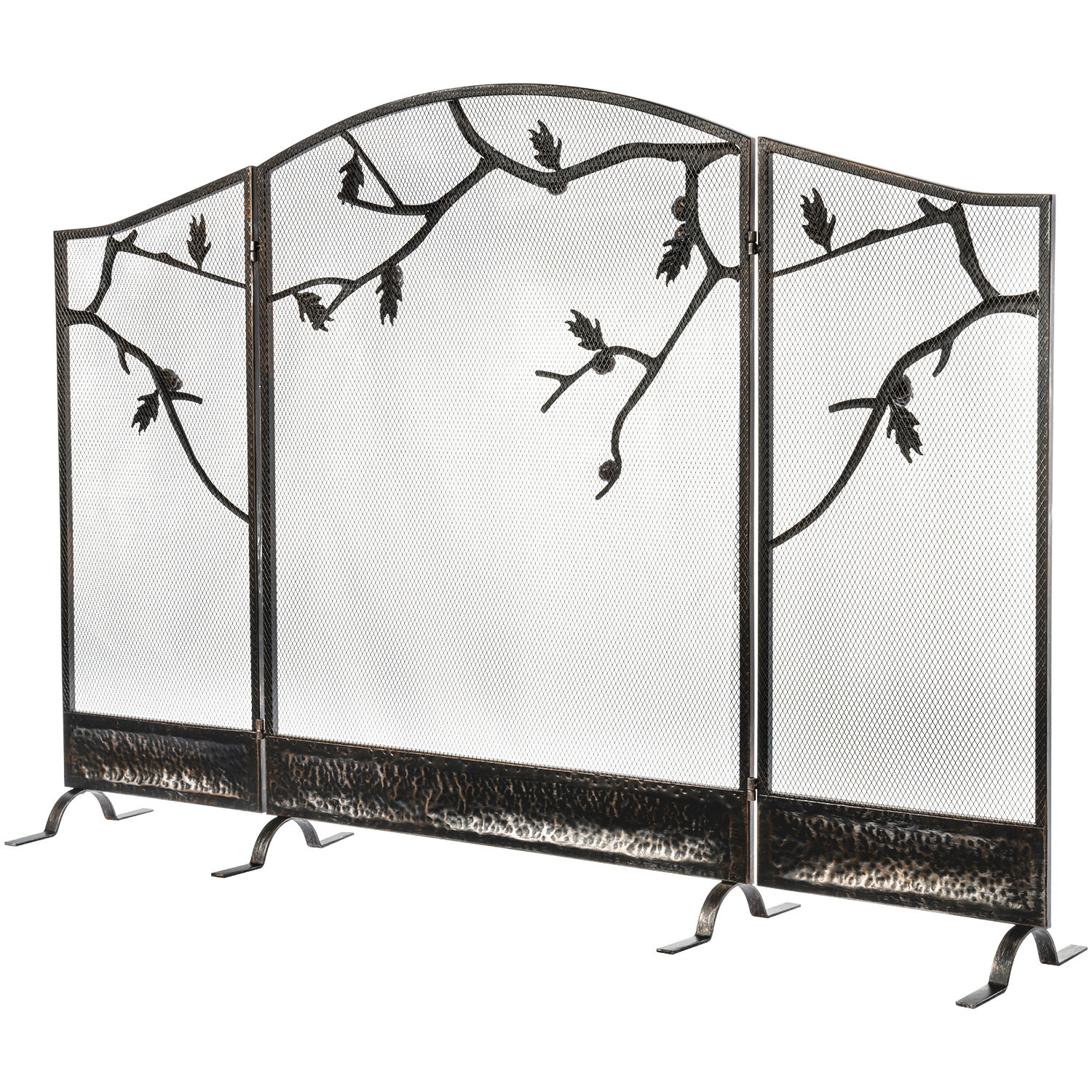 Winston Porter Najeebah 3 Panel Metal Fireplace Screen - Wayfair Canada