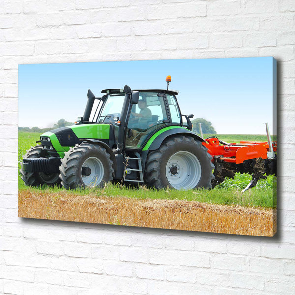 Brayden Studio Tractor On The Field - Wrapped Canvas Print | Wayfair.ie