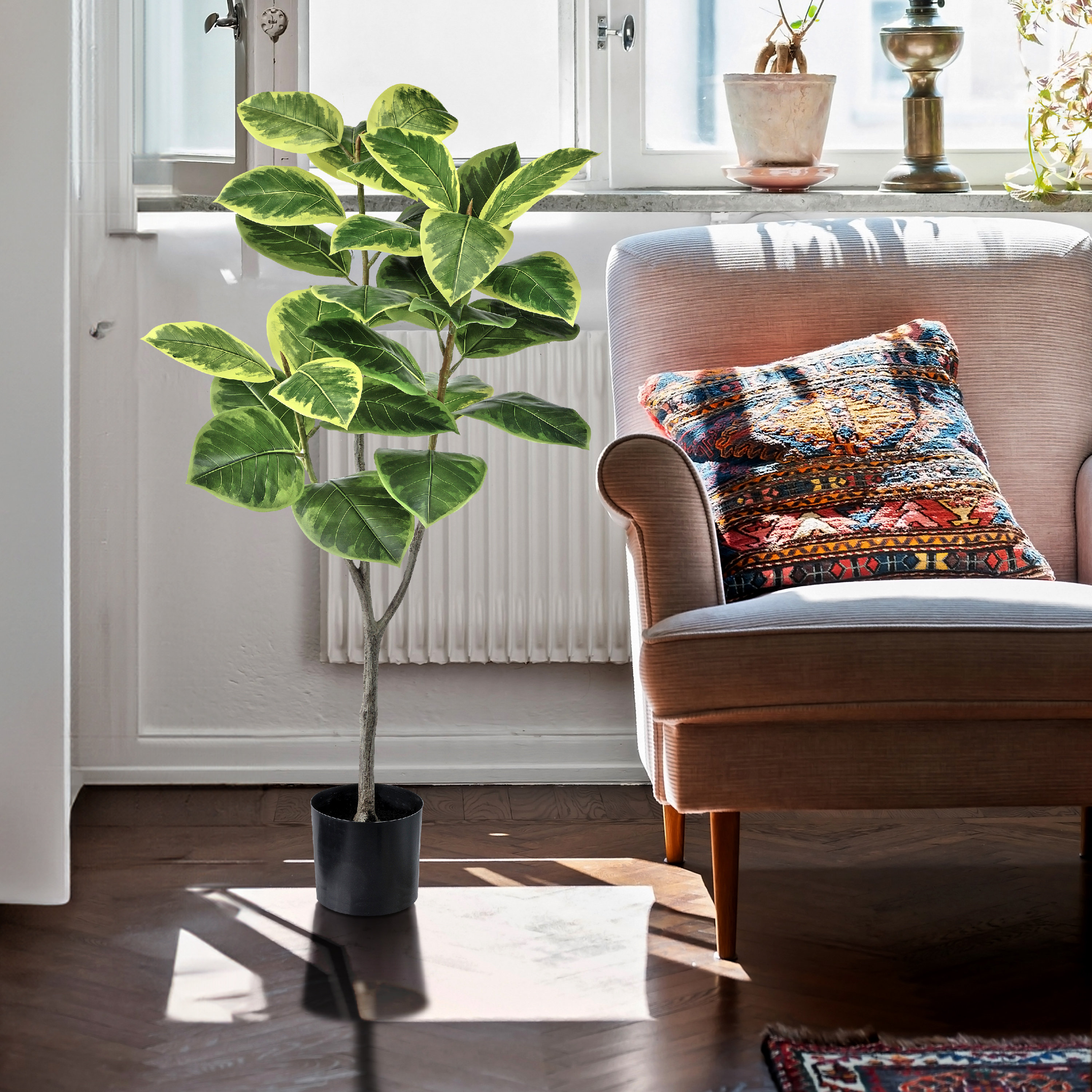 Primrue 51'' Faux VARIGATED Tree in Pot - Wayfair Canada