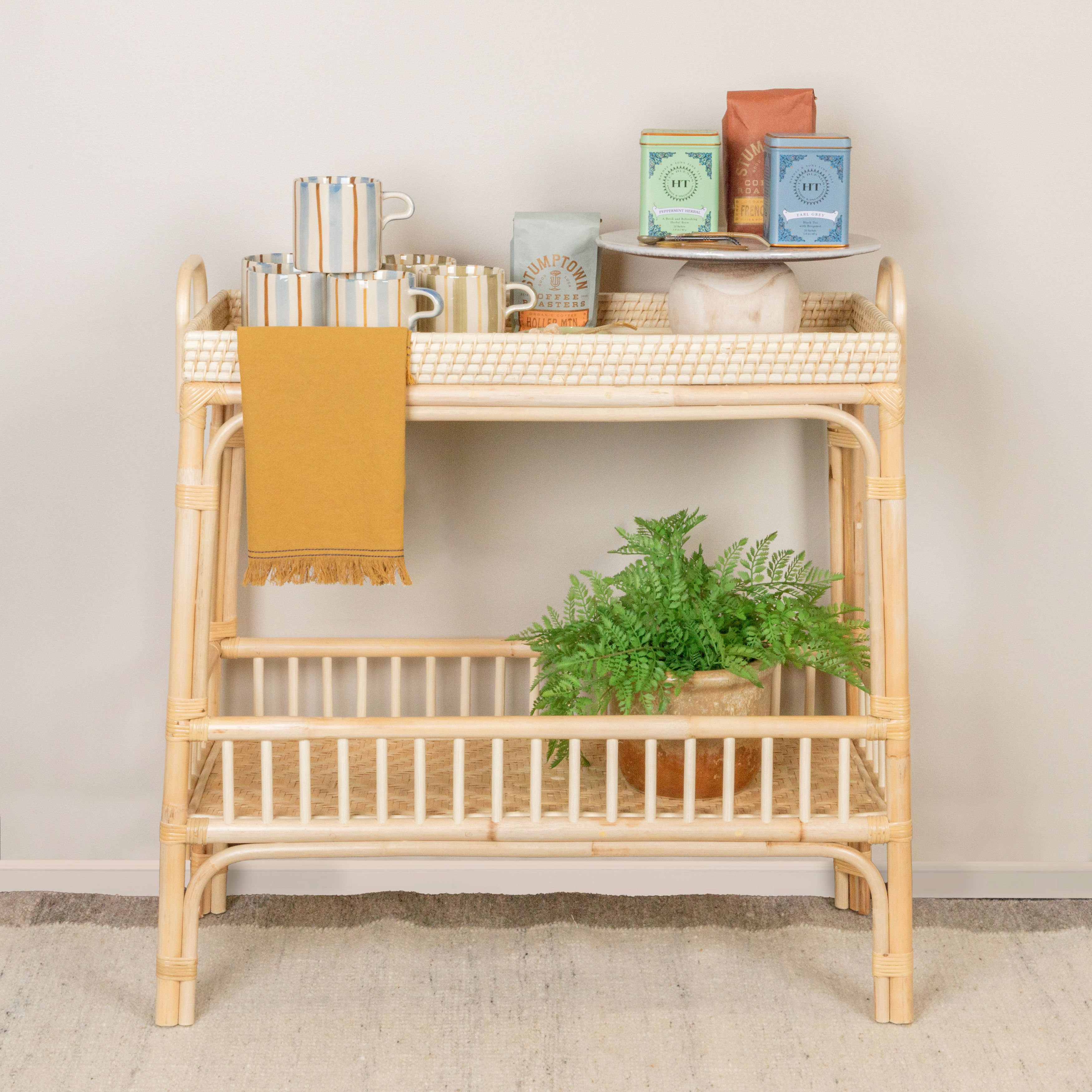 Bayou Breeze Edgehill Hand Woven Bamboo And Rattan Console Table With ...