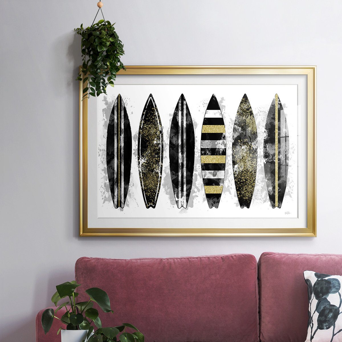 Mercer41 Golden Surf Framed On Paper Print | Wayfair