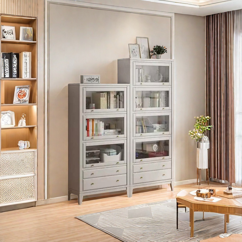 Parttlion Dustproof glass solid wood bookcase | Wayfair
