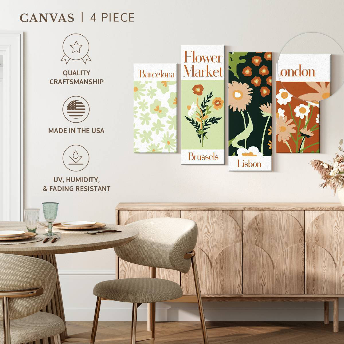 Elephant Stock Barcelona Brussels Lisbon London Flower Market Posters ...