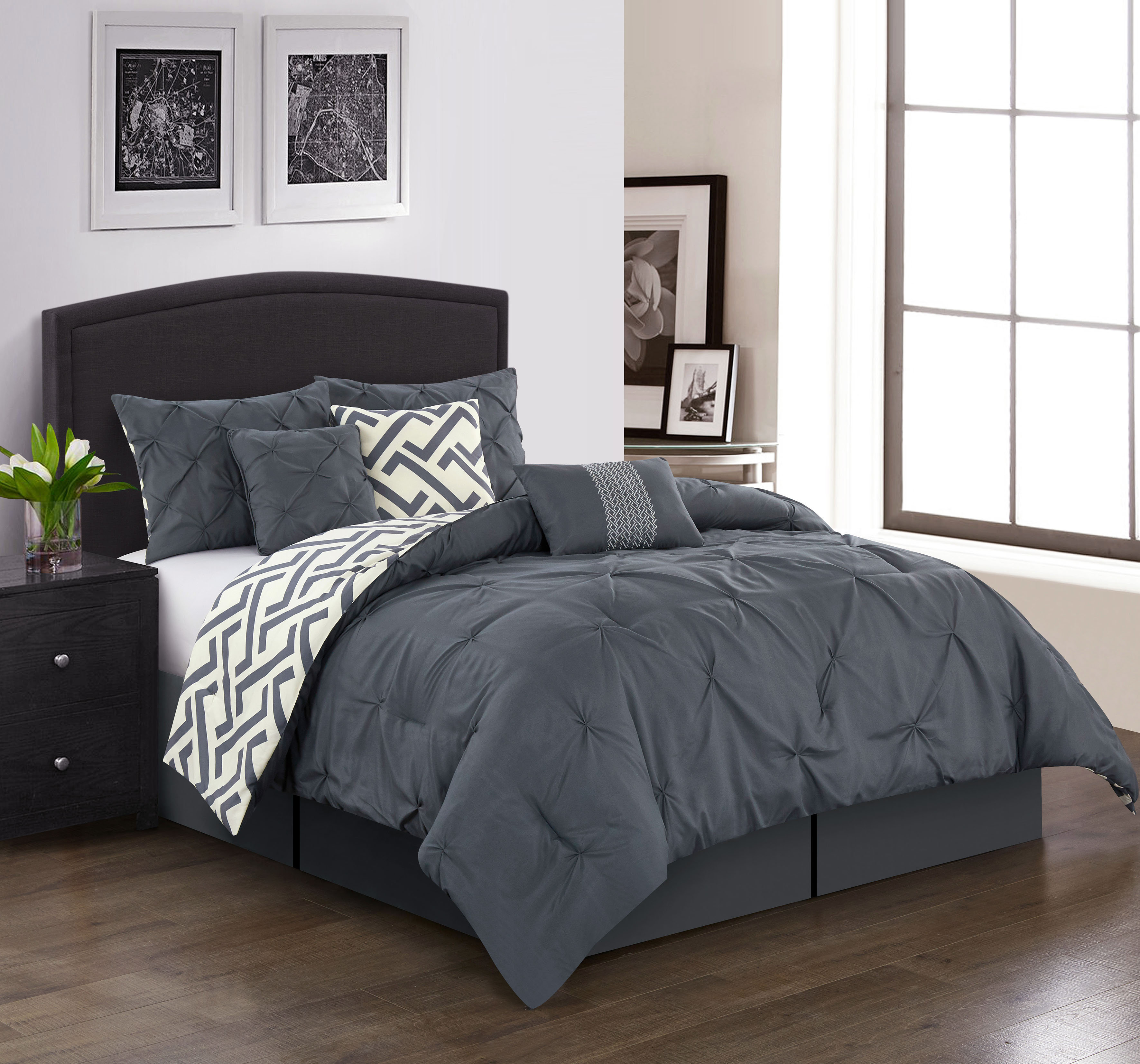 Nanshing America, Inc Loren 7-Piece Reversible Comforter Set & Reviews ...