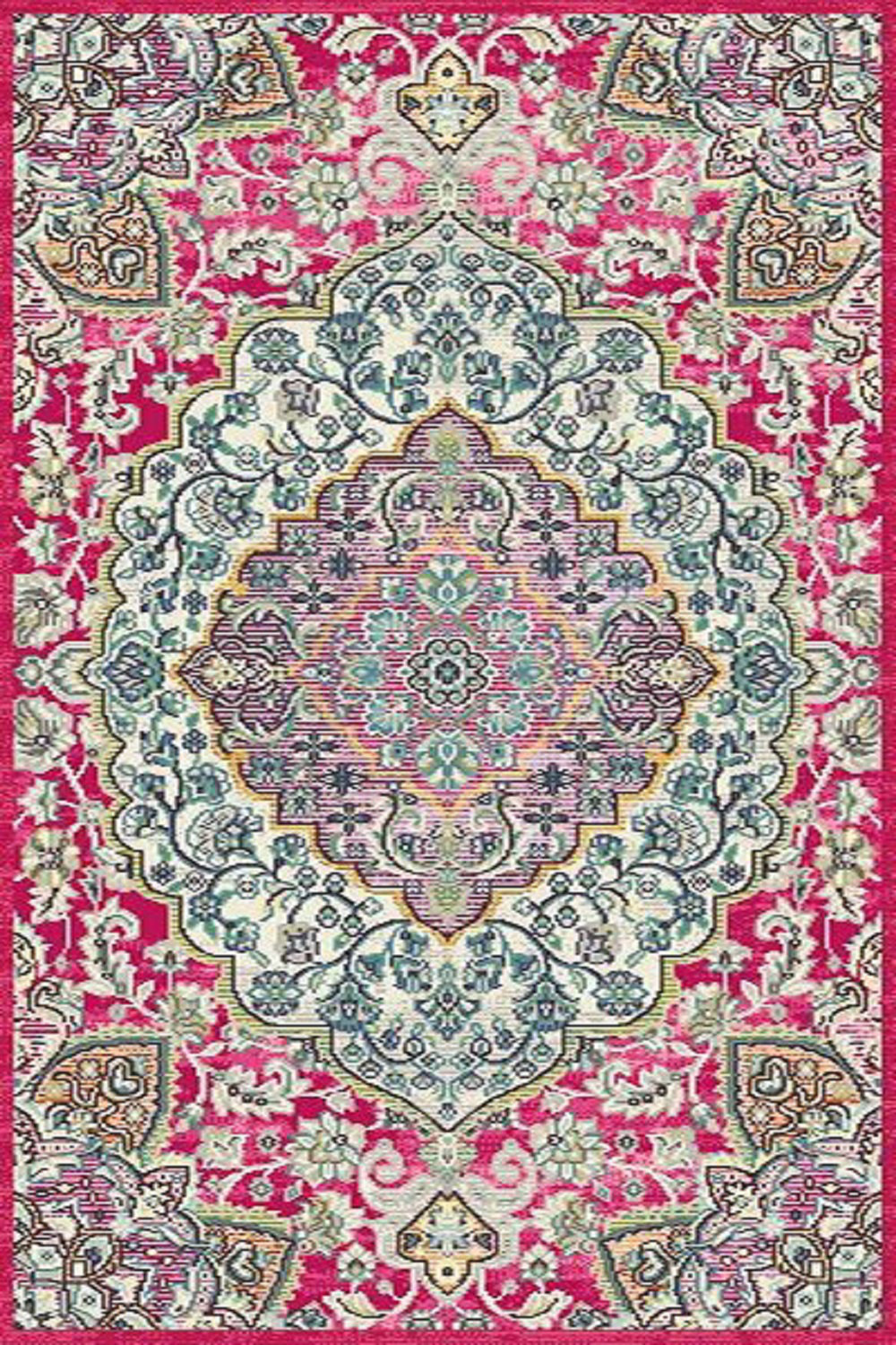 Alcott Hill® Boulton Wonderlust Pink/Cherry Area Rug | Wayfair