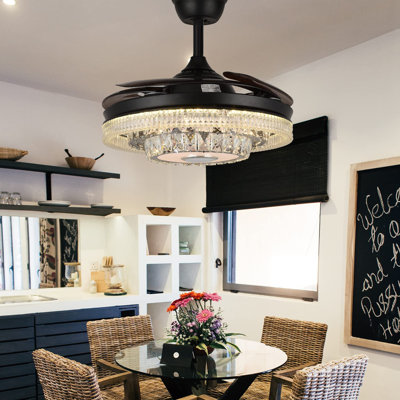 Rosdorf Park Higginson 42'' Bluetooth Ceiling Fan with Dimmable LED ...