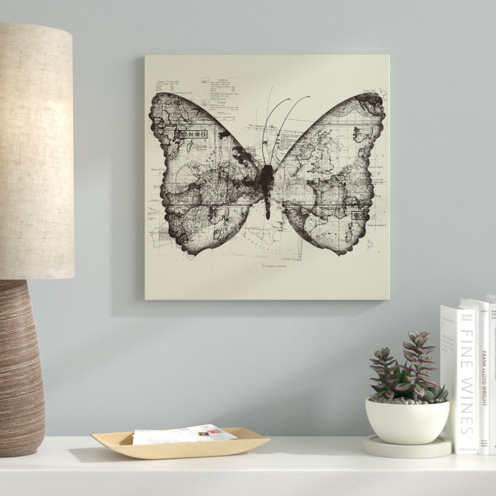 Latitude Run® 'Butterfly Effect' Graphic Art on Canvas | Wayfair