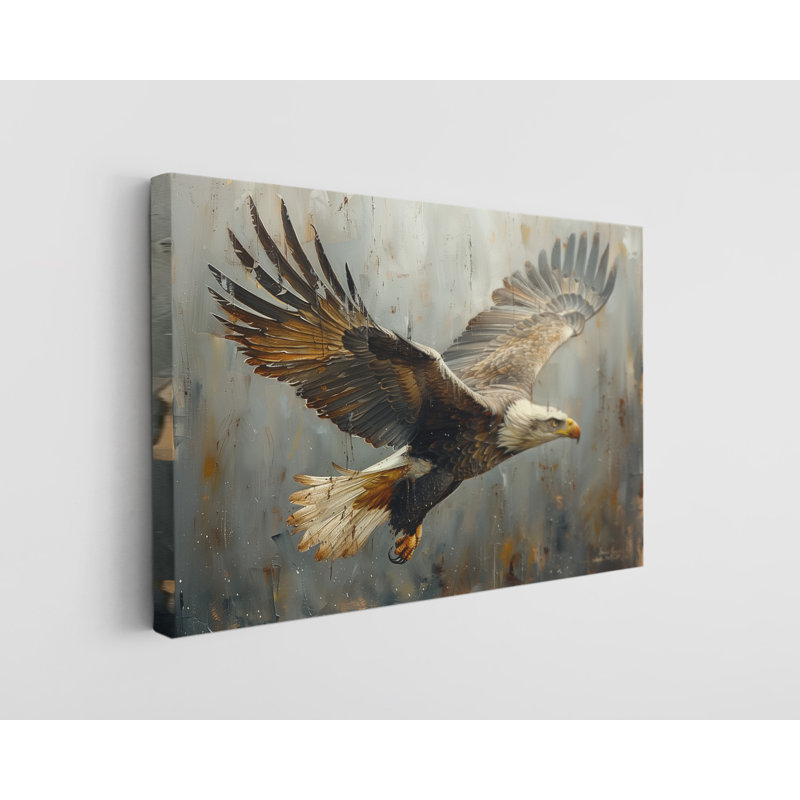 Millwood Pines Oil Painting of Eagle Canvas Print, Modern Wall Art ...