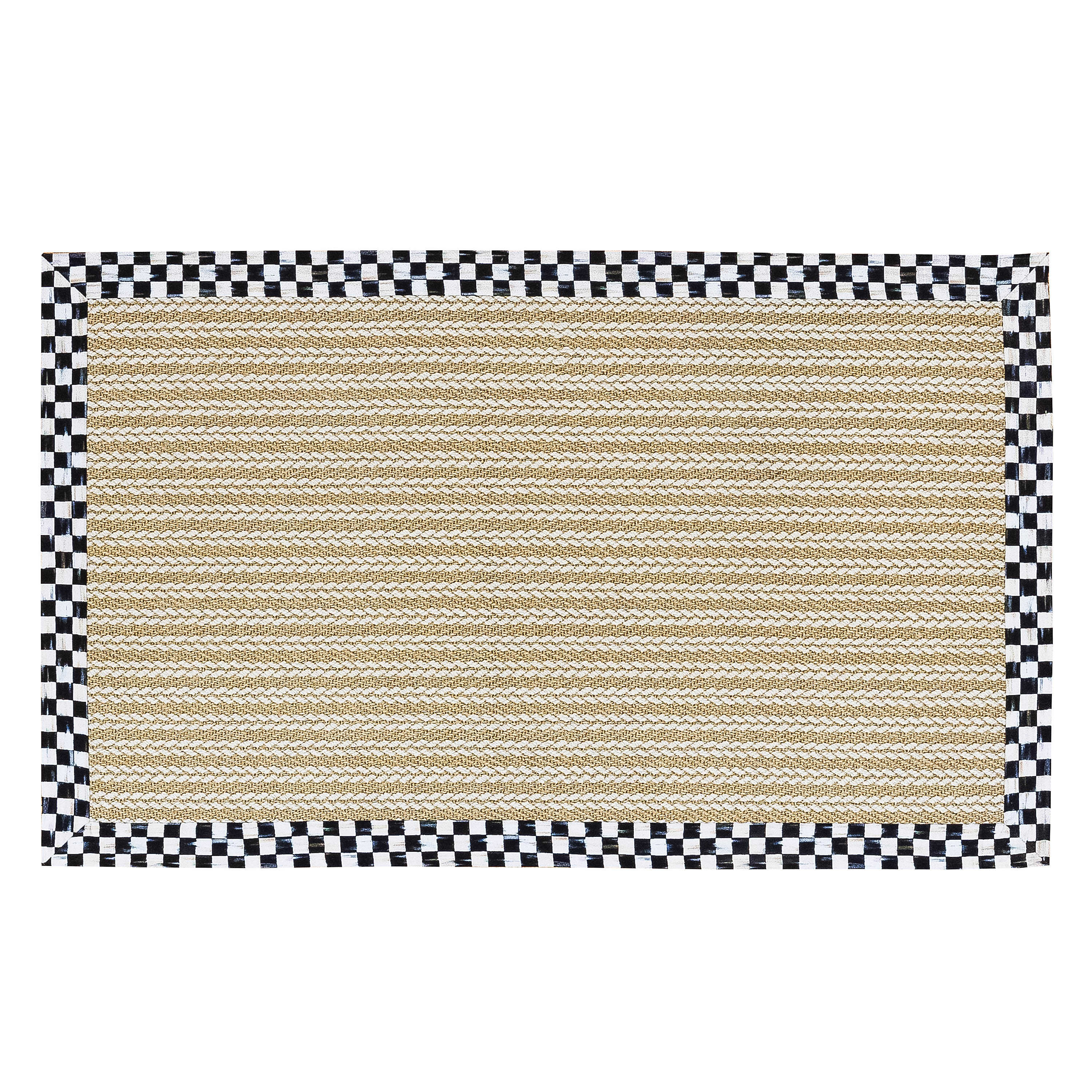 MacKenzie-Childs Courtly Check® Sisal Wool Herringbone Rug | Wayfair