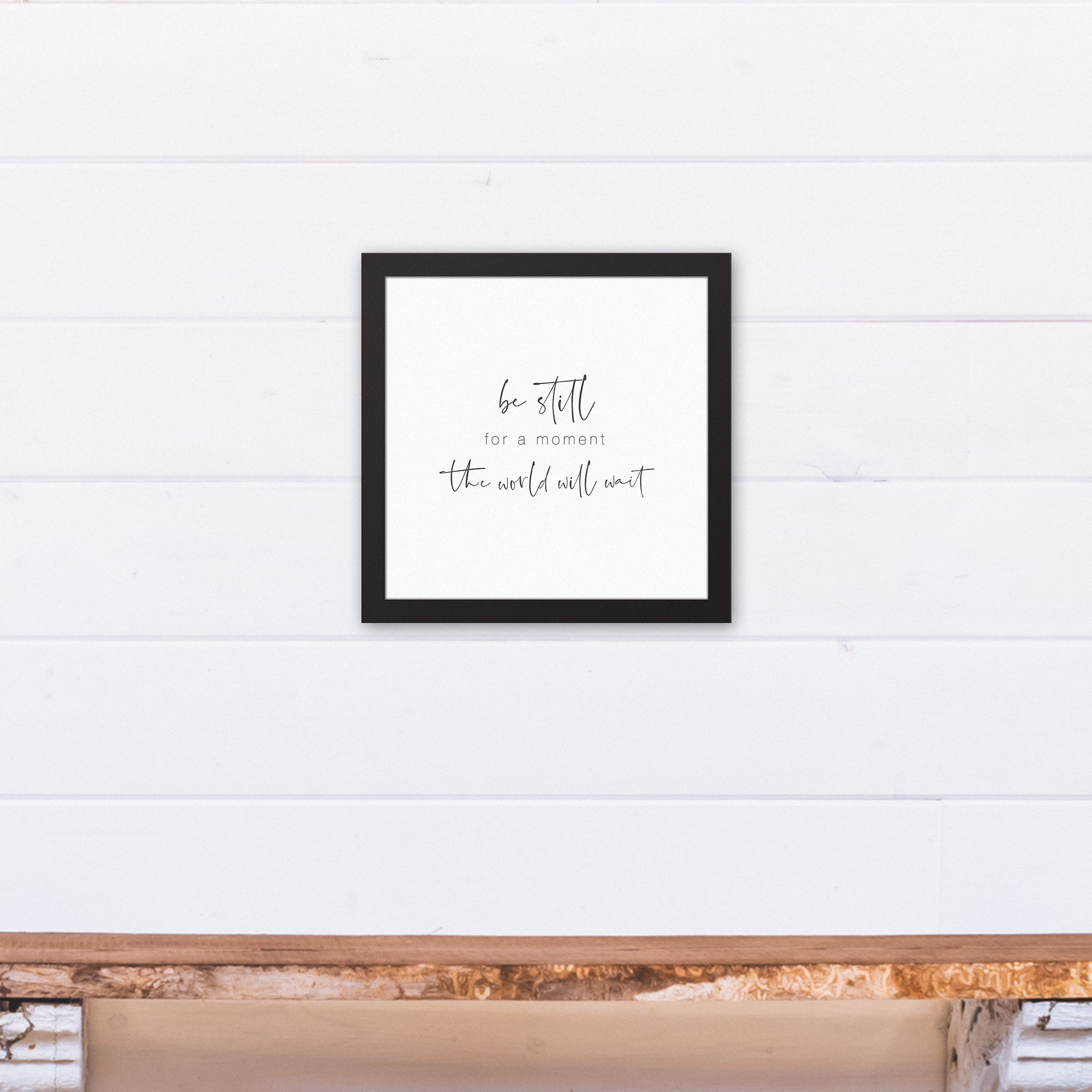 Trinx Be Still - Picture Frame Textual Art on Canvas | Wayfair