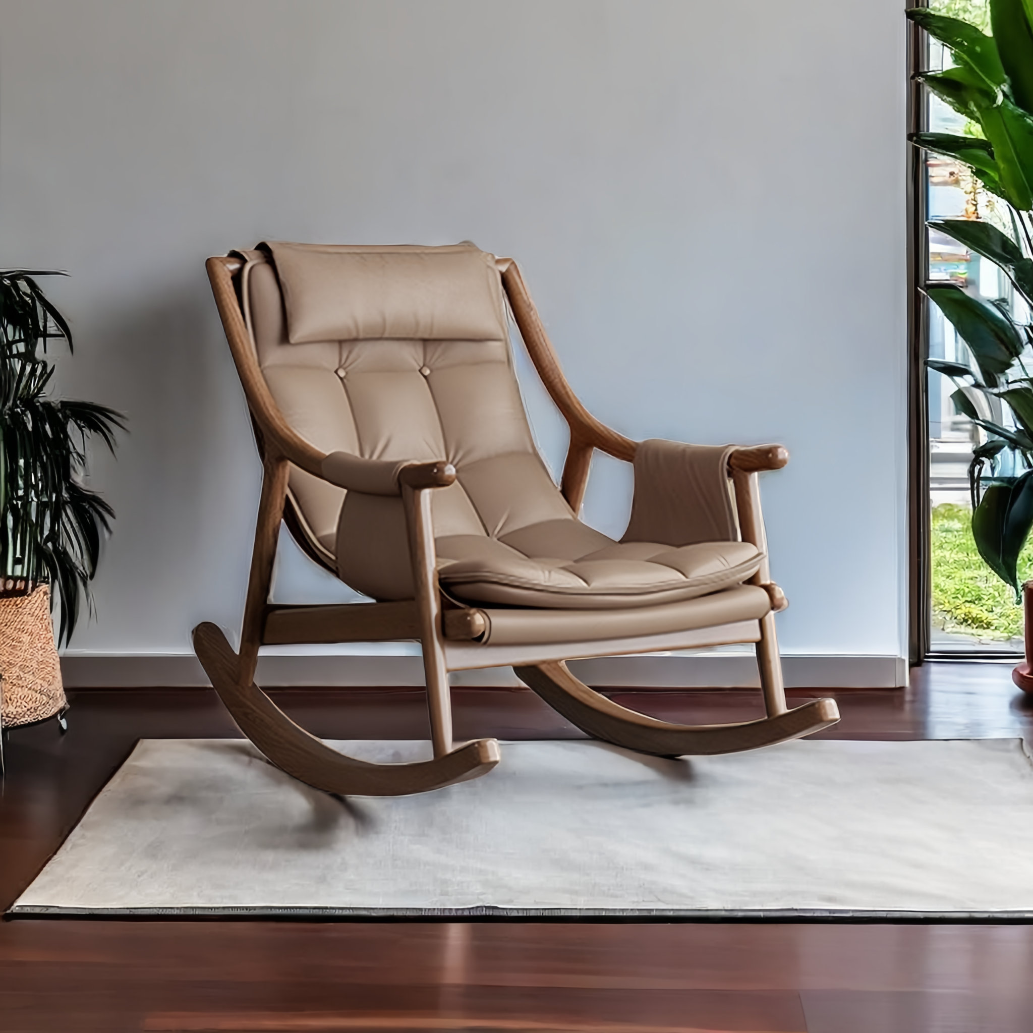 VIBORZ Solid Wood Rocking Chair | Wayfair