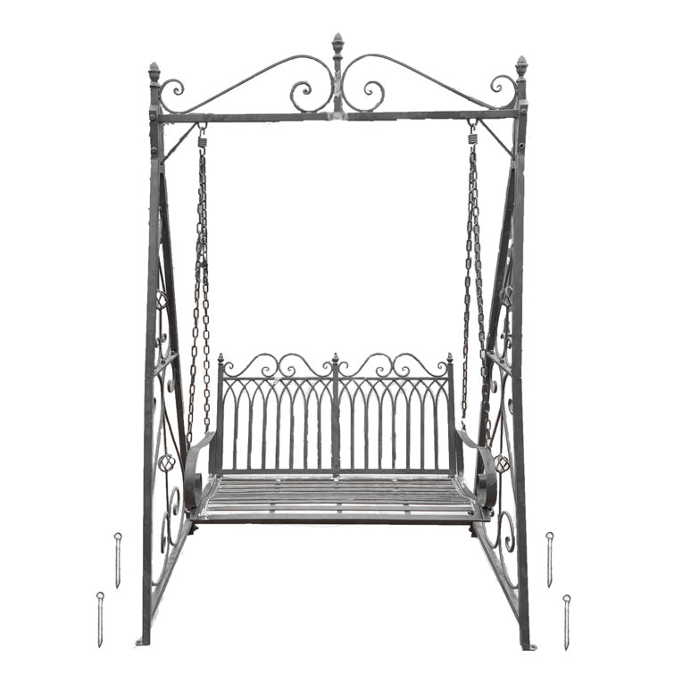Bloomsbury Market Valley Forge Two-Person Metal Porch Swing | Wayfair