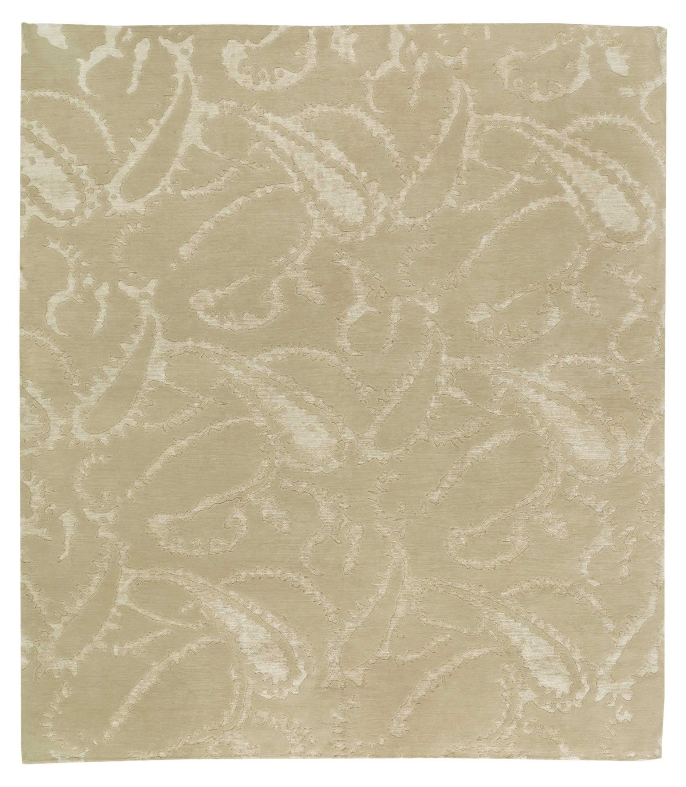 Tufenkian Paisley Hand-Knotted Beige/Neutral Area Rug | Perigold