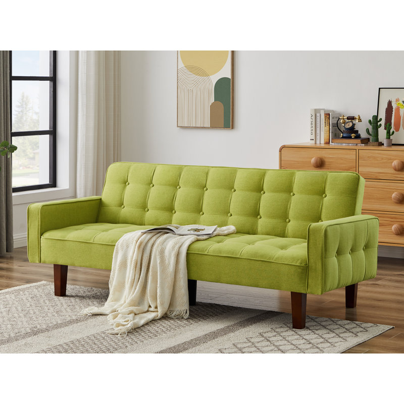 Latitude Run® Linen Square Arm Sleeper Sofa Bed & Reviews | Wayfair