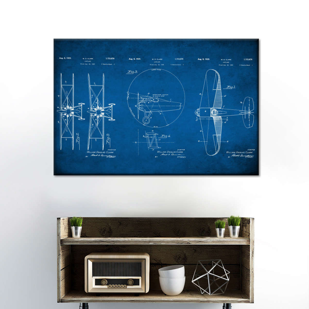 Williston Forge Airplane Blueprint Canvas Print - Wayfair Canada
