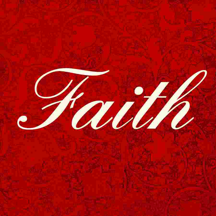 Winston Porter Red Faith Wrapped Canvas Print | Wayfair