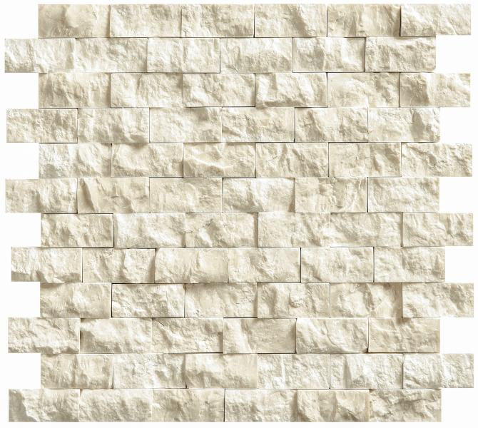 Nesttile Noble White Cream Split Face Brick Mosaic Tile - Wayfair Canada
