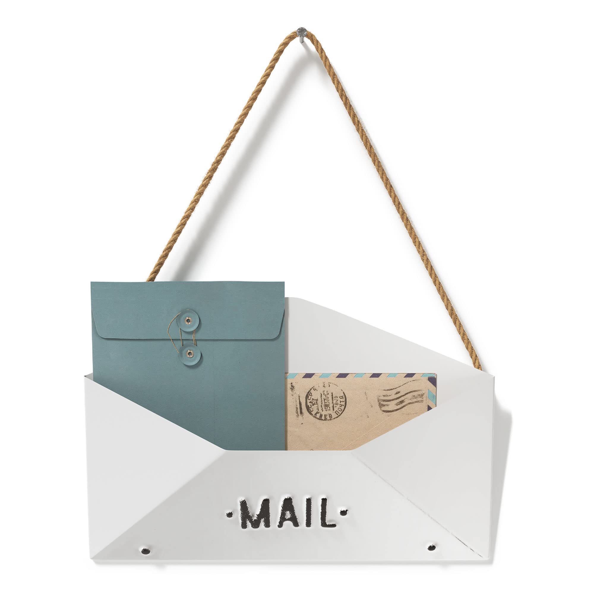 BOJUNTAN Wall Envelope Mail Sign Decor Rustic Vintage Decorative Mail ...