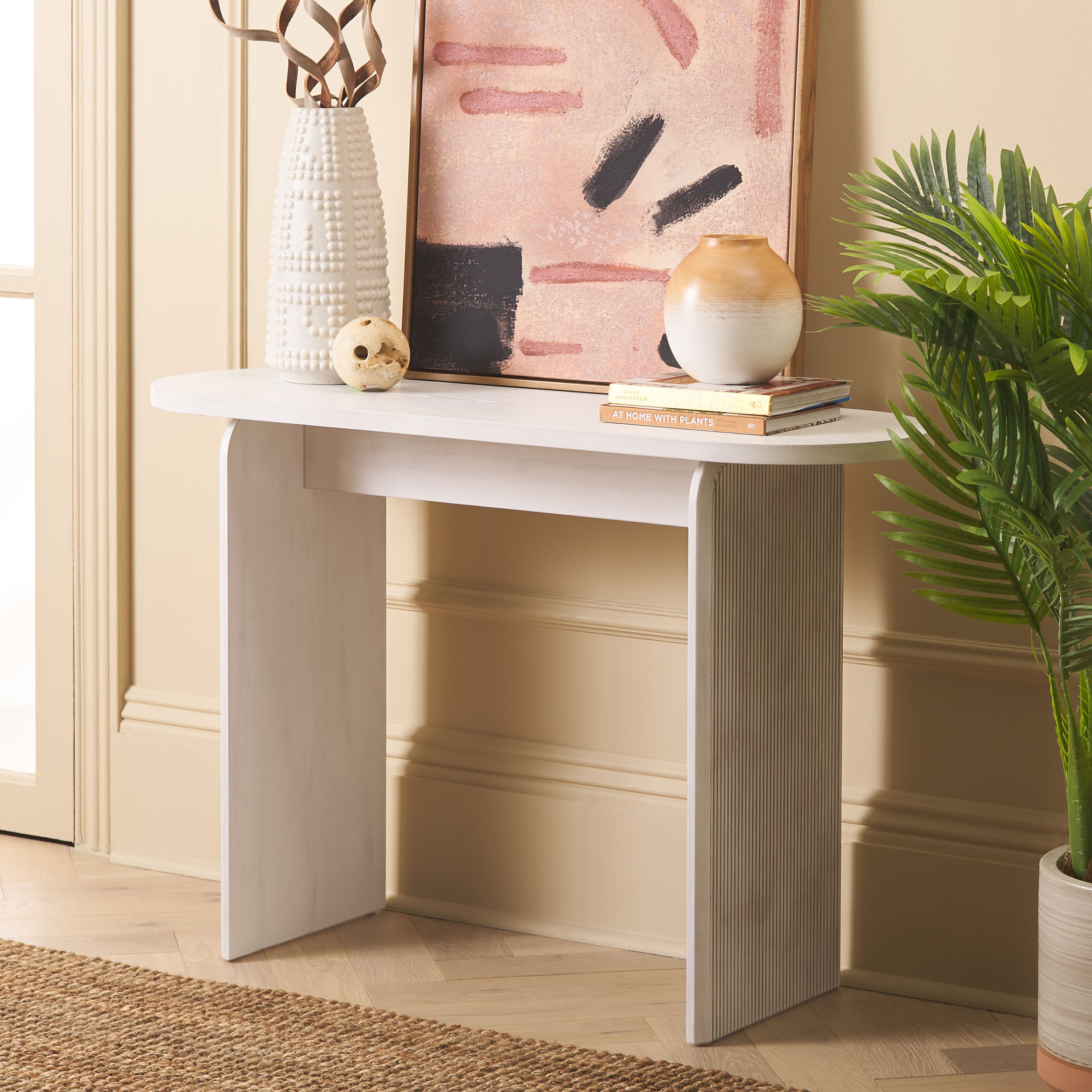 Wade Logan® Bearl Ribbed Console Table & Reviews | Wayfair